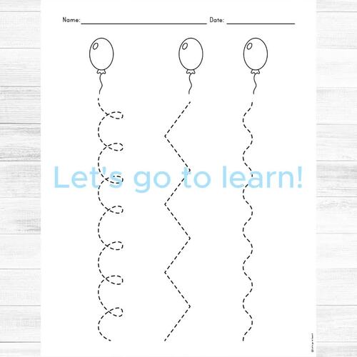 Preschool Line Tracing Worksheets Bundle - Pre-Writing & Handwriting ...