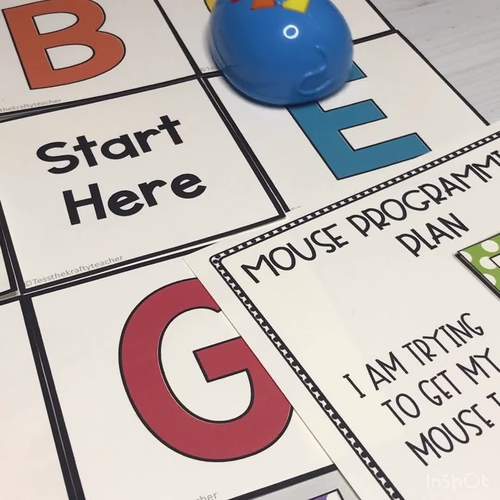Coding Unplugged - Code and Go Mouse Letters and Sounds Activity - Robotics STEM