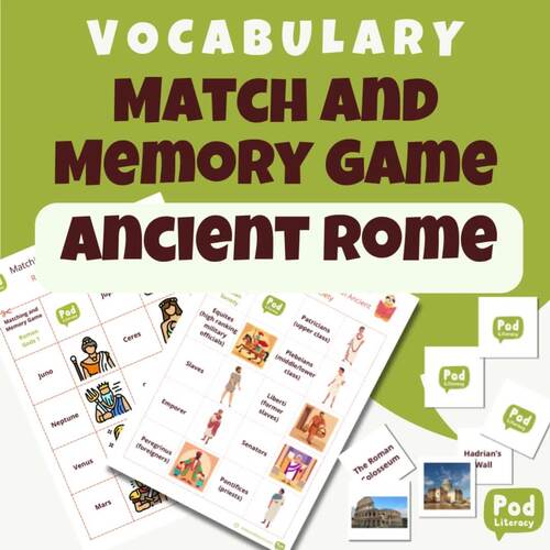 Ancient Civilizations: Ancient Rome Vocabulary Matching and Memory Game