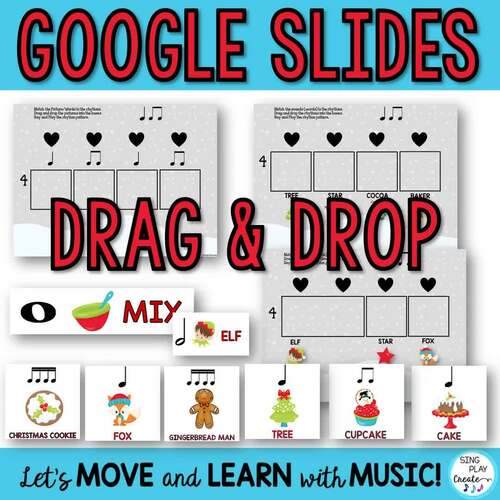 Holiday Rhythm Activities Mixed Levels: Google Slides, Video Play Along