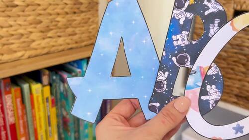Galaxy Dreams Bulletin Board Letters | Editable Lettering Pack Decor Space