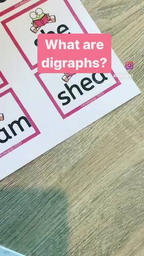 Consonant Digraphs Flashcards | sh ch th wh ph words | tic tac toe template