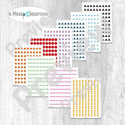 Montessori Grammar Parts of Speech Cutout Paper Shapes and Poster