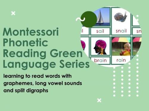 Montessori Phonetic Learning to Read Green Language Series Print
