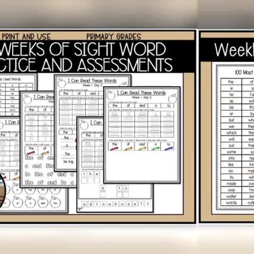 High Frequency Word Activities 20 Weeks Lessons & Assessments by Beachy ...