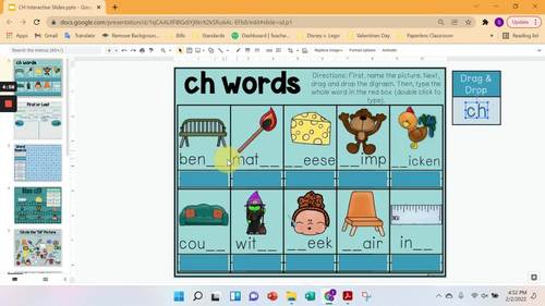 Digraph Worksheets CH | Digital and Print by Rowdy Resources | TPT
