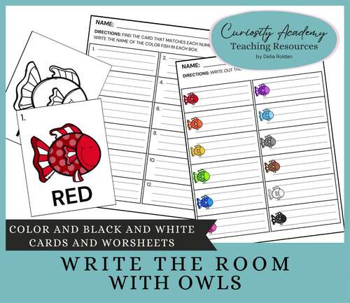 Rainbow Fish Write the Room (Writing Centers) by Curiosity Academy