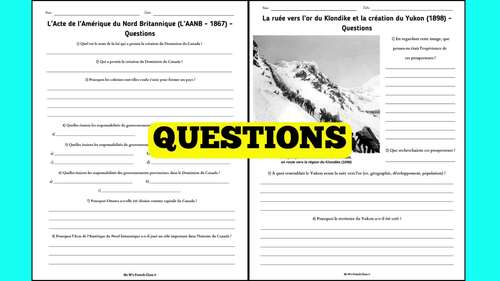 Ontario Grade 8 History & Geography (FRENCH) Full Year Bundle | TPT