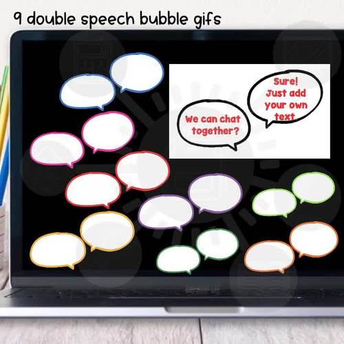 Speech Bubbles GIFs | Editable ANIMATED Clipart by First Grade Frame of ...