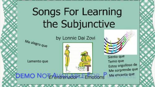 Songs for Learning the Subjunctive – “El entrenador” (Emotions) PDF, MP3