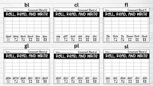 Digraph and Consonant Blends Phonics Games - Center Activities for ...