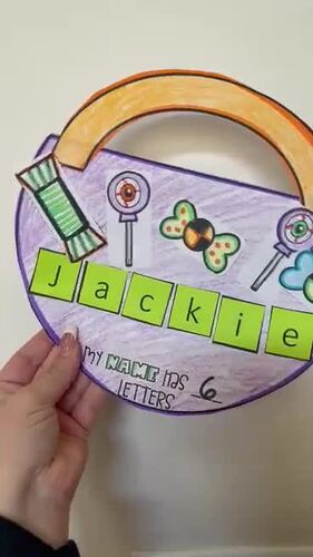 Halloween Name Craft by The Teaching Diva Corner | TPT