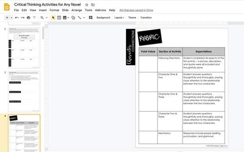 Writing Assignments for Any Novel|Middle School Writing Activities