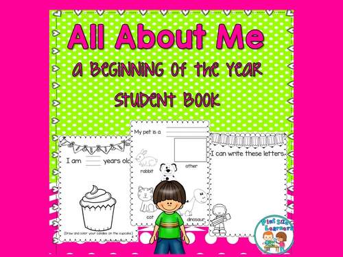 All About Me Book | Beginning of Year Assessment Kindergarten and 1