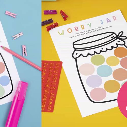 Worry Jar Worksheet | SEL Anxiety Tool for Kids & Teens | Printable ...