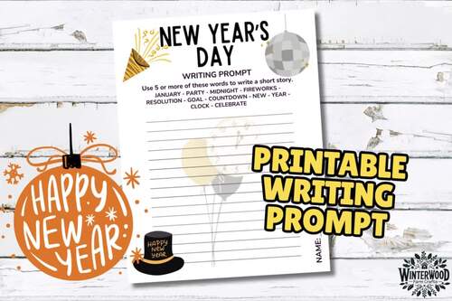 New Year’s Day Writing Prompt | January 1 Creative Writing Activity