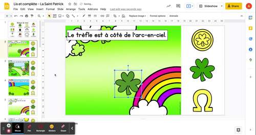Digital FRENCH Saint Patrick's Day Reading Comprehension - La Saint Patrick