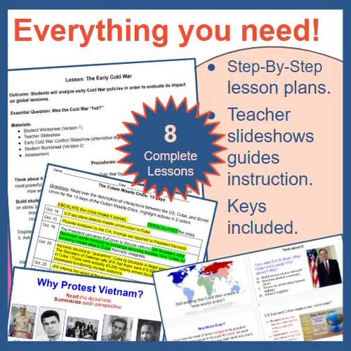 The Cold War Bundle: 8 Complete U.S. History Lessons by The Resource Roost