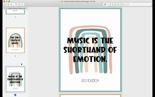 Music Quotes Posters | Rainbow Music Room Decor by musicpluscoffee