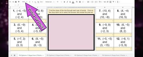 PIXEL ART: Slope - Given 2 Points DISTANCE LEARNING by Never Give Up on ...