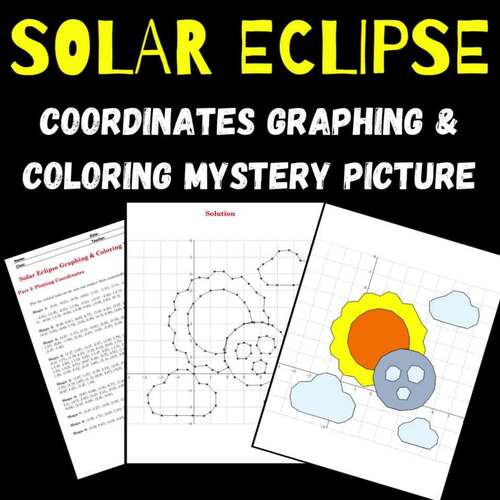 Back to school Graphing and Coloring Mystery Picture Math Geometry Activity