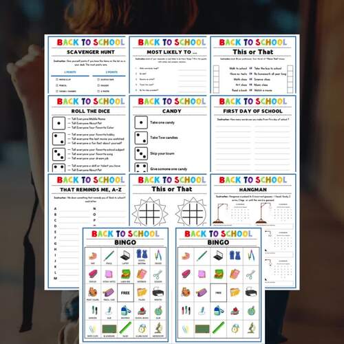 BTS24 :Editable Back to School | Party Games | Get to Know Me - PDF ...