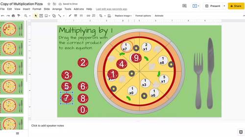 Single Digit Multiplication Pizza - Interactive Digital Drag and Drop ...