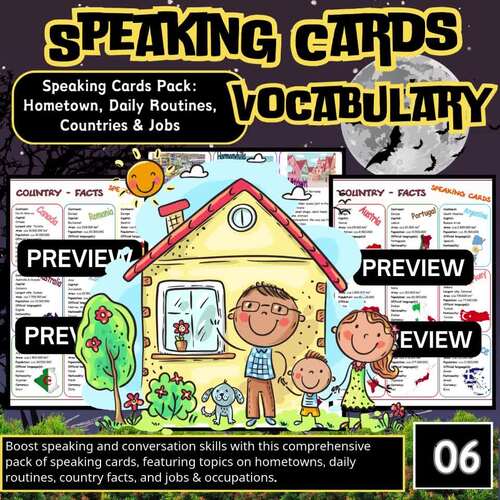 Speaking Cards Pack: Hometown, Daily Routines, Countries & Jobs | TPT