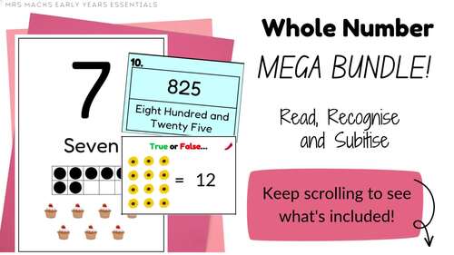 Whole Number - Read, Recognise and Subitise - MEGA BUNDLE! | TPT