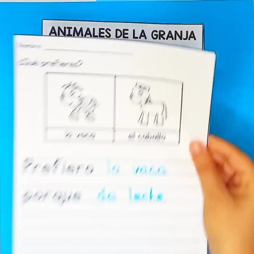 Animales de la granja - Escritura by nasuama bilingual | TPT