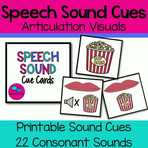 Speech Sound Visual Cue Cards - Consonants - Articulation - Phonology ...