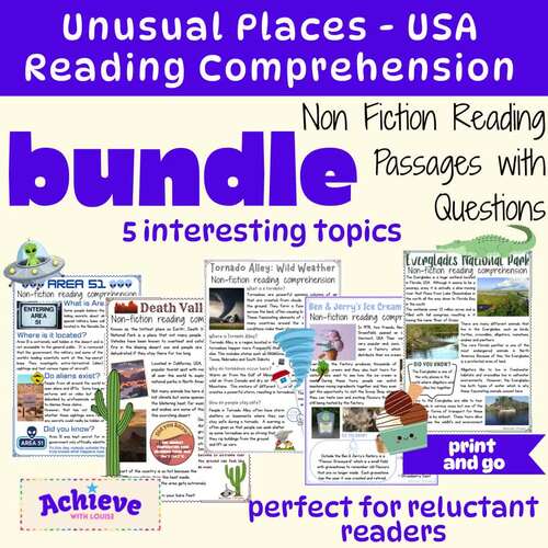 USA Reading Comprehension Bundle | Nonfiction Texts | VIPERS | High ...