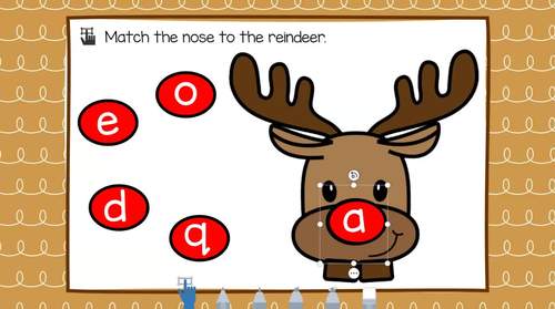 Pin the Nose on the Reindeer: Uppercase - Lowercase Matching for Seesaw