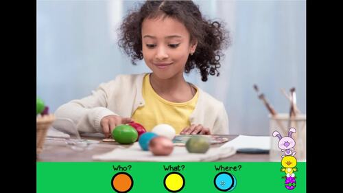 Easter Speech Therapy, Picture Scenes for Speech Therapy, WH Questions ...