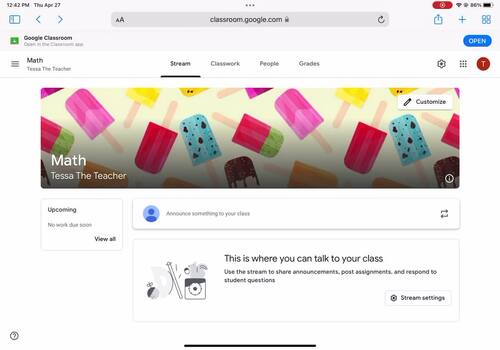 ANIMATED Google Classroom Header Banner GIF Bright Summer Popsicles