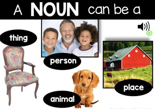 Nouns Boom Cards - Grammar and Parts of Speech Digital Task Cards