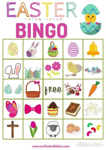 Easter Bingo For Kids, Easter Bingo Birthday Party, Classroom Easter ...