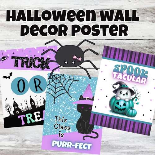 Composition Theme Classroom Halloween Door Decoration Posters - Printable