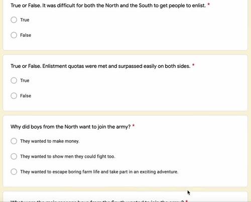 "The Boys' War" by Jim Murphy Google Forms Chapter Quiz Bundle (Digital)