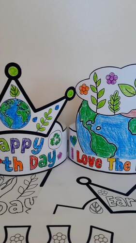 Earth Day Crown Craft Bundle | Earth Day Craftivity | April Spring ...