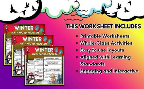 Winter Math Word Problems |40 Pages |Grades 2–8| One-Step to Multi-Step ...