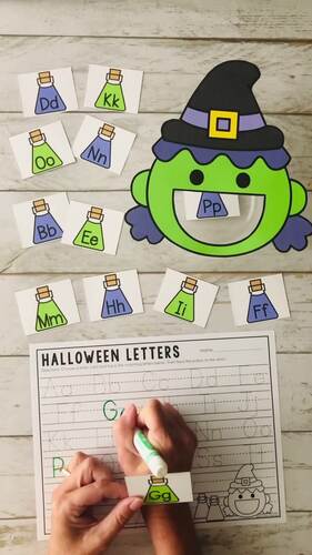 Halloween Letter Tracing - Feed Me - Tracing Uppercase & Lowercase Letters