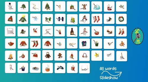 Spot it! Dobble! WINTER & CHRISTMAS Interactive Powerpoint Game Vocabulary