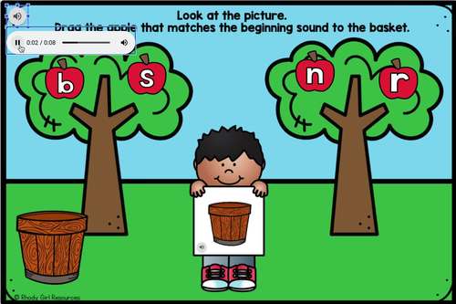 Apple Beginning Sounds for Google Slides by Rhody Girl Resources
