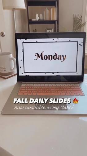 Daily Google Slides Set | Fall Autumn Halloween, & Thanksgiving Themed