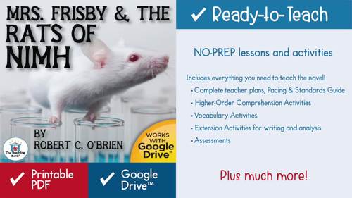 Mrs. Frisby and the Rats of NIMH Novel Study Book Unit by The Teaching Bank