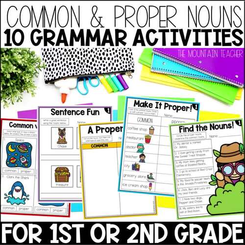 Common and Proper Nouns Activities, Grammar Worksheets, Sorts and ...