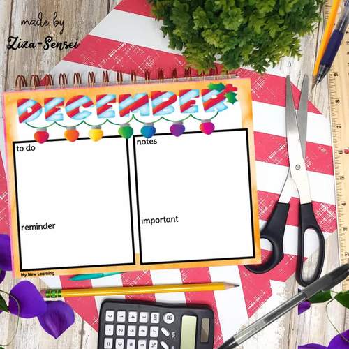 EDITABLE Print Watercolor School Calendar Teacher Planner Binder BW 22/23