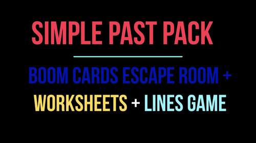 Simple Past | Tense | ESCAPE ROOM | BOOM Cards | Worksheets | Fun Lines ...