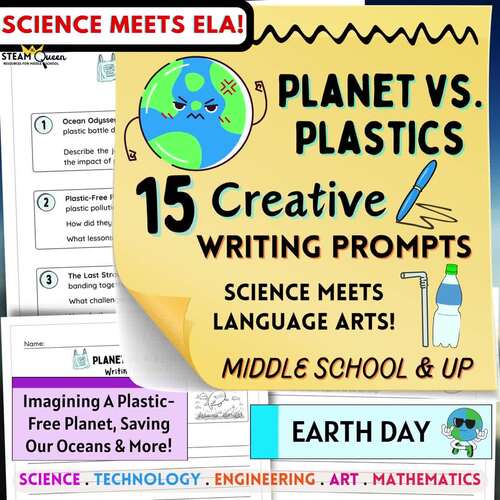 Earth Day Creative Writing Prompts Science Meets ELA Middle School Activity